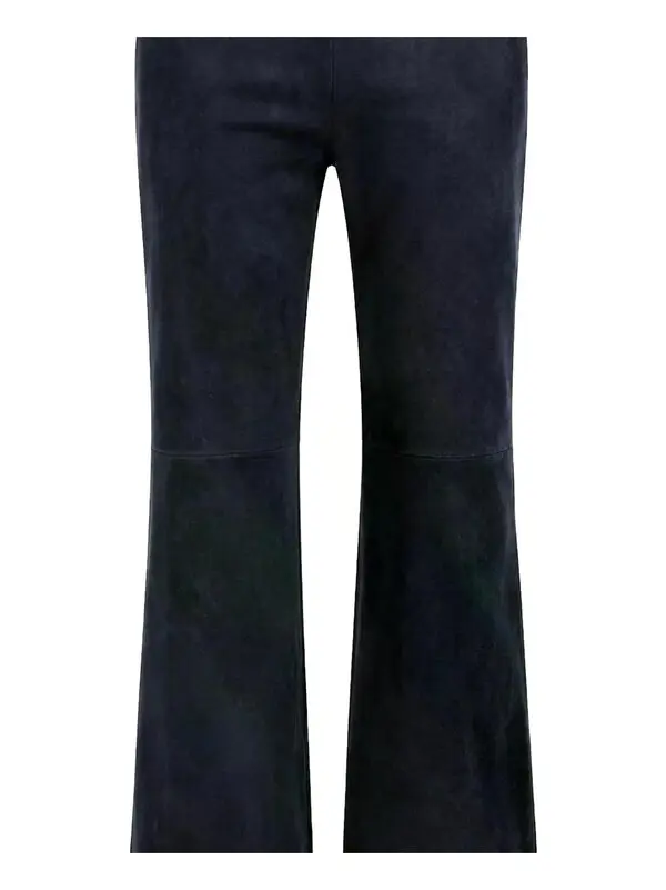 Stouls Oswald Suede Flared Trousers - Blue