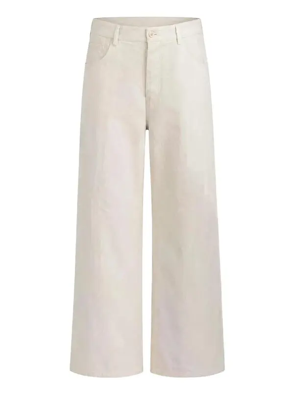 FORME D'EXPRESSION Skew Five-pocket Straight-leg Trousers - Neutrals