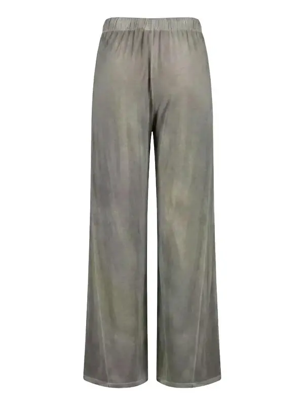 Avant Toi Wide Leg Palazzo Pants With Elasticated Waistband - Grey