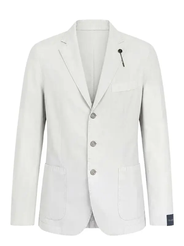SANTANIELLO Pin-detail Single-breasted Blazer - Neutrals