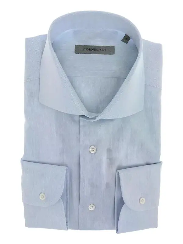 Corneliani French-collar Cotton Shirt - Blue