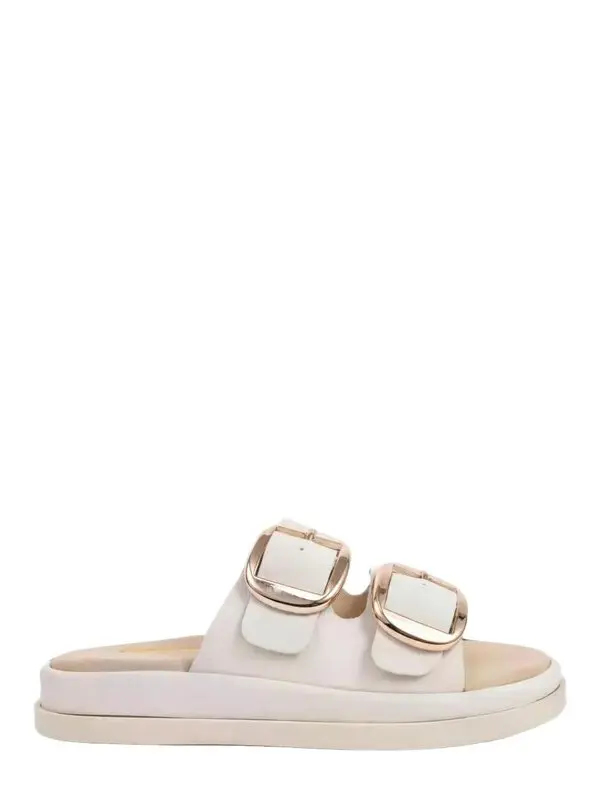 SERGIO MORETTI FIRENZE Buckle-fastening Leather Sandals - Neutrals
