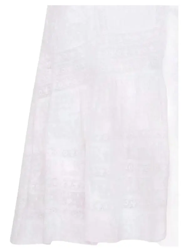 LoveShackFancy Vionett Lace-trimmed Mini Dress - White