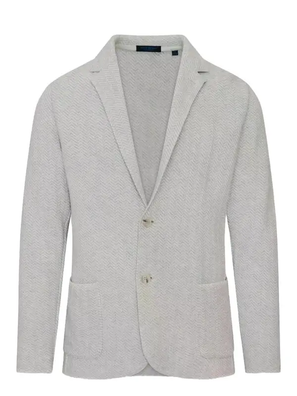 PATRICK ASSARAF Cotton Knitted Blazer - Neutrals