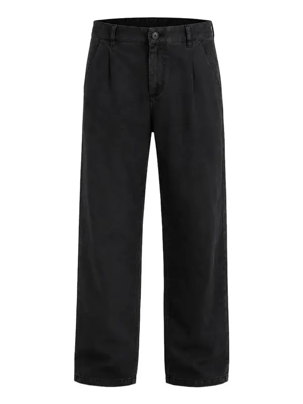 HANNES ROETHER Pleat-detail Trousers - Black