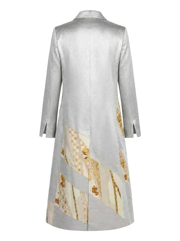 IBRIGU Patchwork Overcoat - Silver
