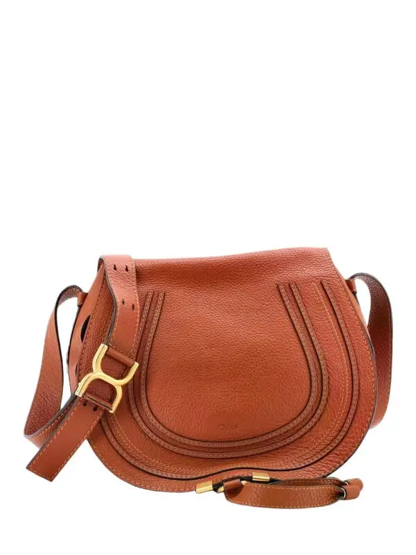Chloé Marcie Leather Medium Crossbody Bag - Brown