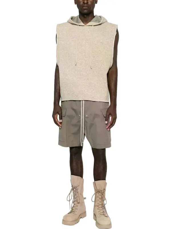 Rick Owens Cargobela Drawstring Cargo Shorts - Grey