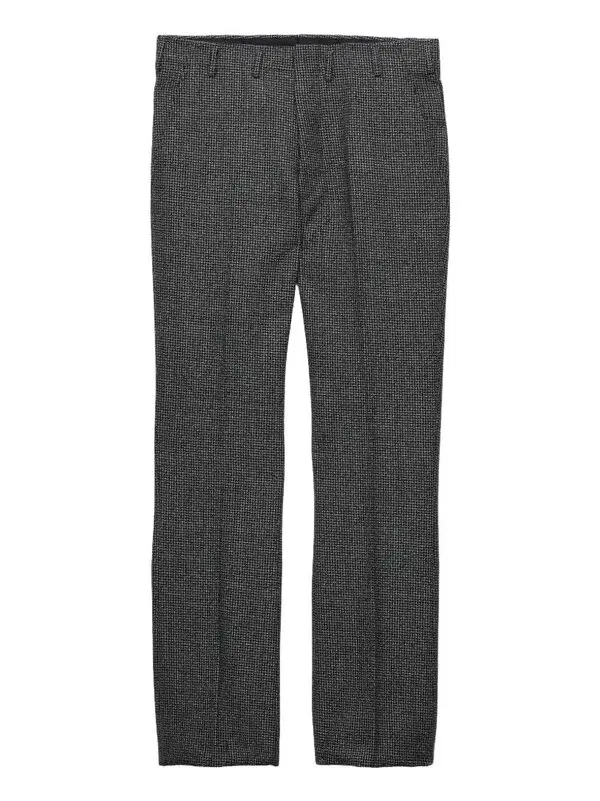 Prada Wool Tailored Trousers - Grey