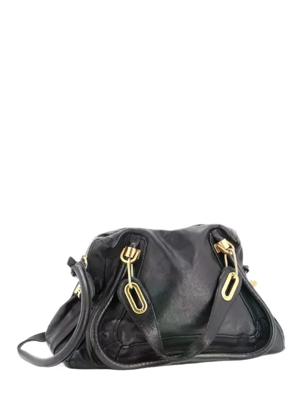 Chloé Paraty Leather Medium Satchel - Black