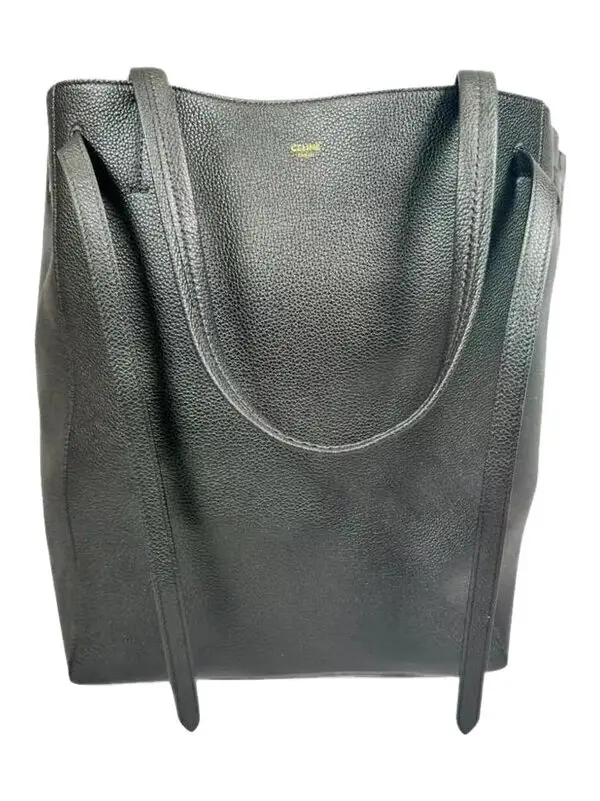 Celine Medium Cabas Phantom Leather Tote Bag - Black