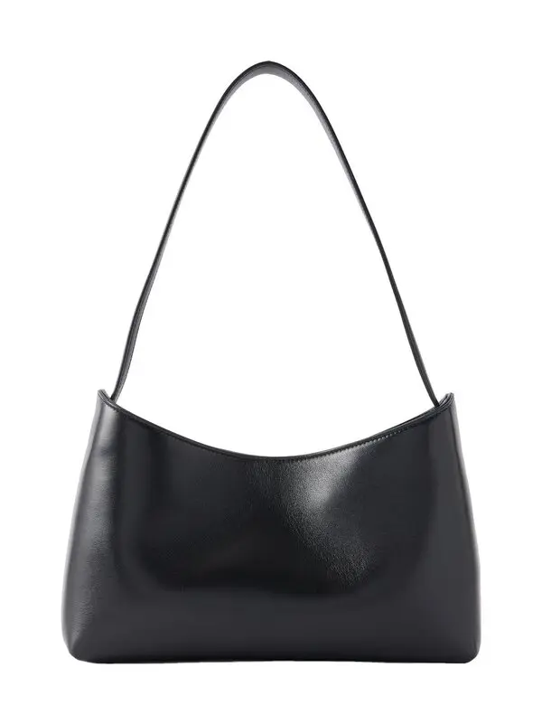 THE ROW Alma" Small Leather Shoulder Bag - Black