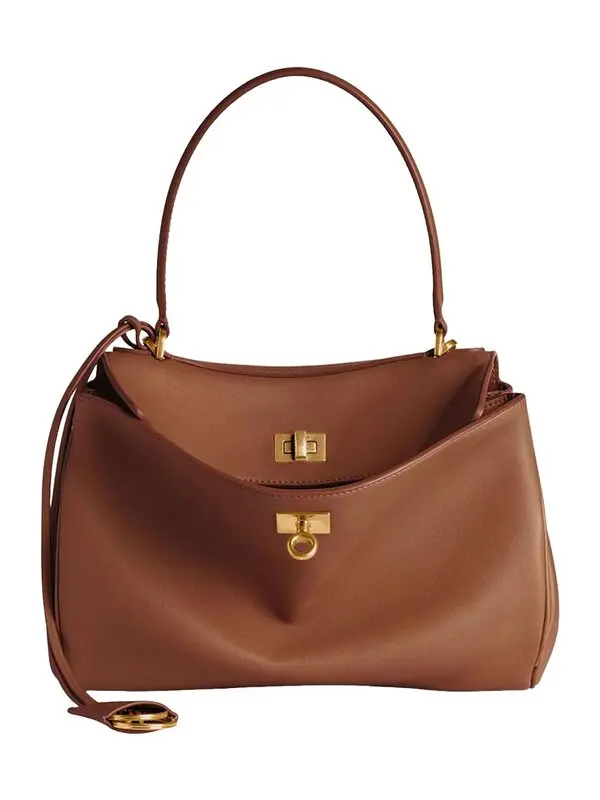 Balenciaga Rodeo Leather Bag - Brown