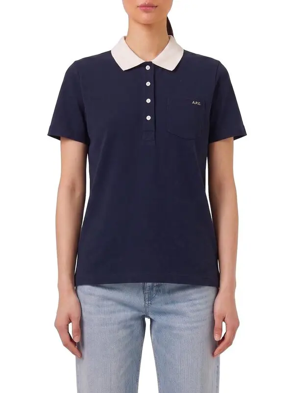 A.p.c. Cotton Polo Shirt - Blue