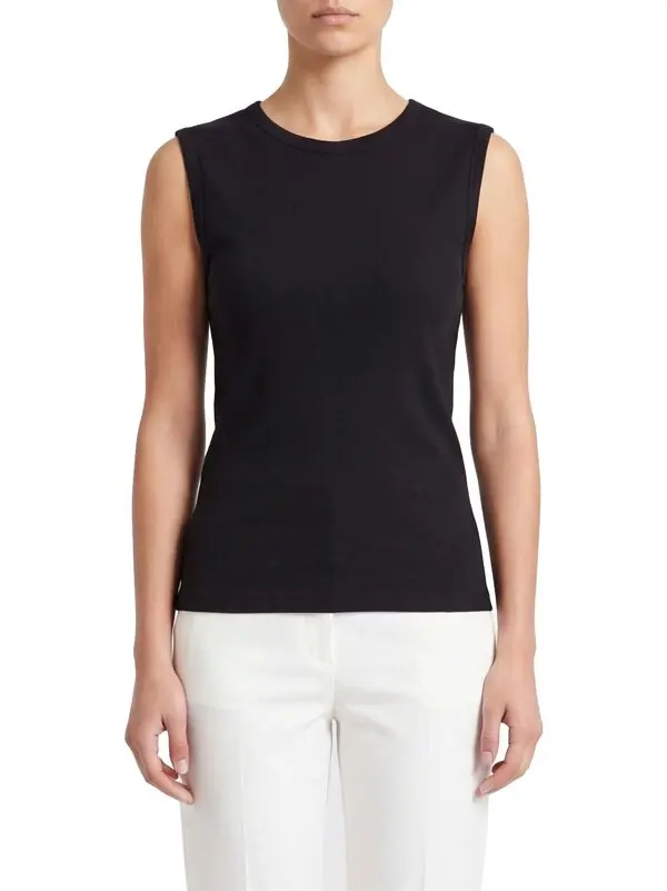 RÓHE Sleeveless Organic Cotton Top - Black