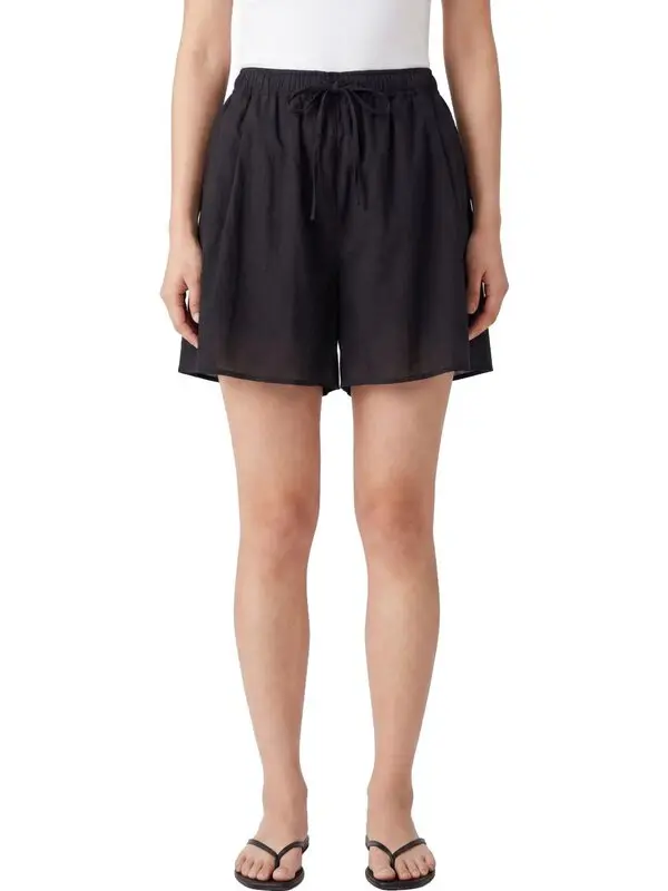 Federica Tosi Muslin Drawstring Shorts - Black