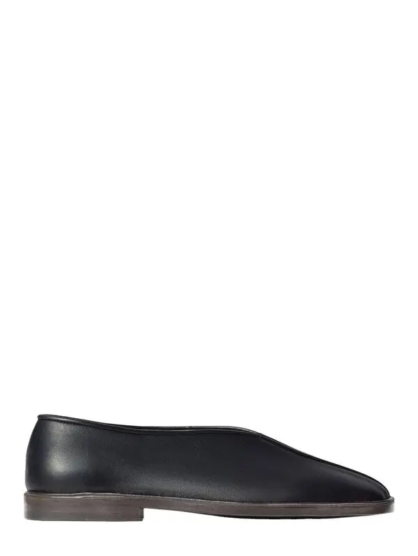 LEMAIRE Leather Ballerina Flats - Black