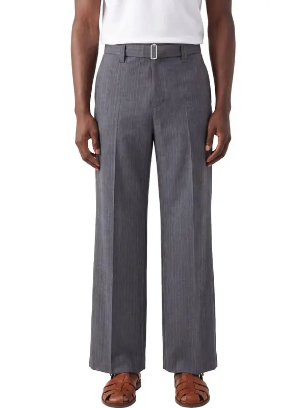 LARDINI Tailored Wide Leg Trousers - Blue
