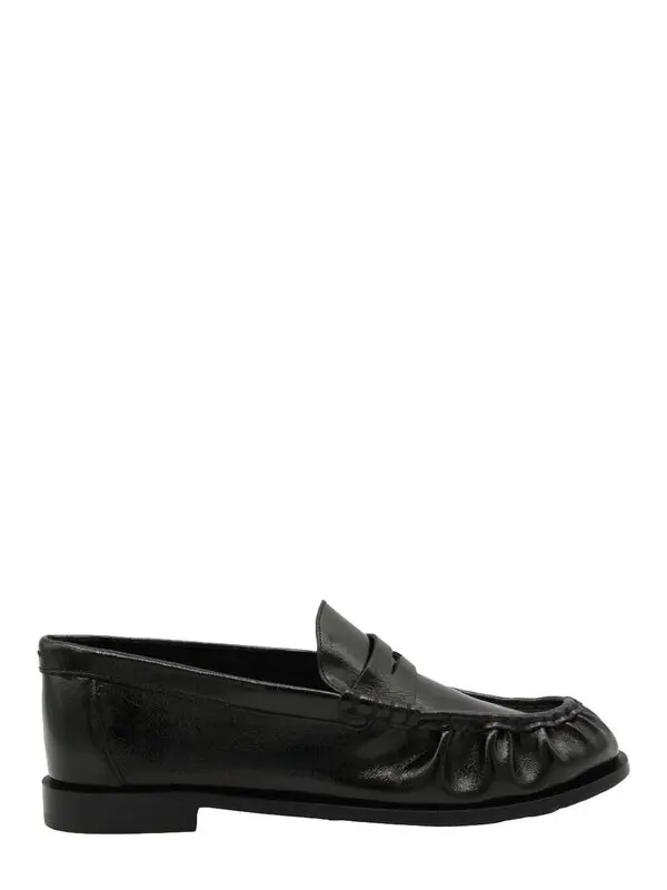 RAG&BONE Leather Loafers With Penny Bar - Black