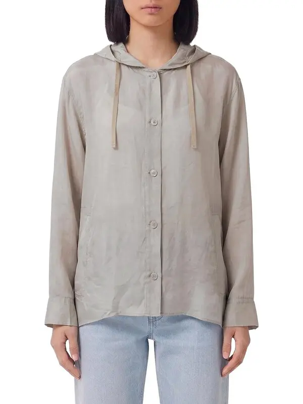 Our Legacy Cupro Hooded Shirt - Grey