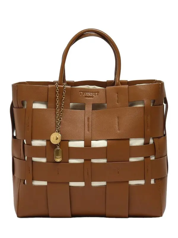 TWINSET Woven -effect Tote Bag - Leather