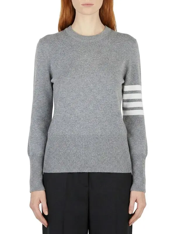 Thom Browne Striped Sleeve Pullover - Grey