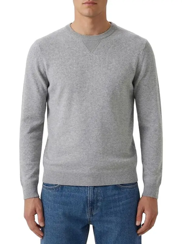 ZANONE Crew Neck Cotton Blend Sweatshirt - Grey