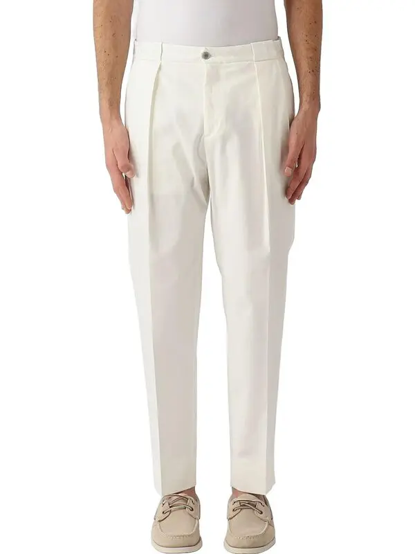 BRIGLIA 1949 Stretch Cotton Chino Trousers - Milk