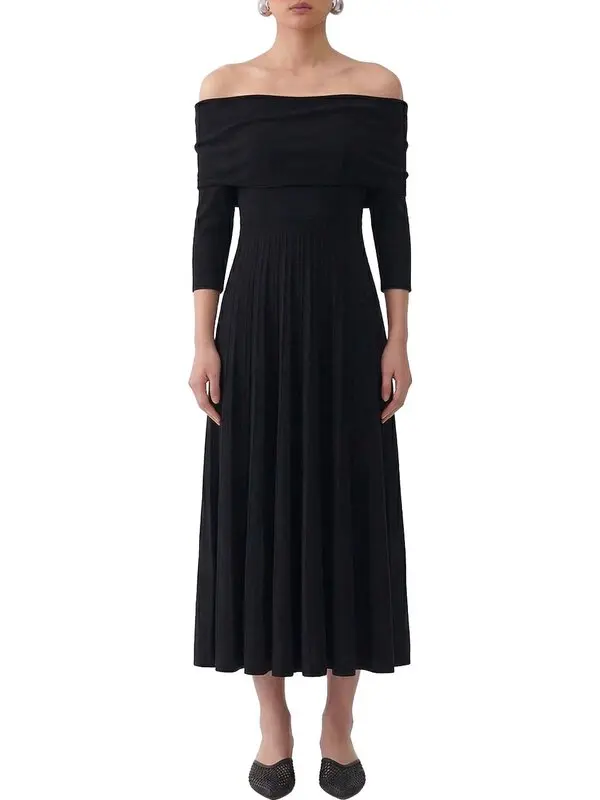 Norma Kamali Polyester Midi Dress - Black