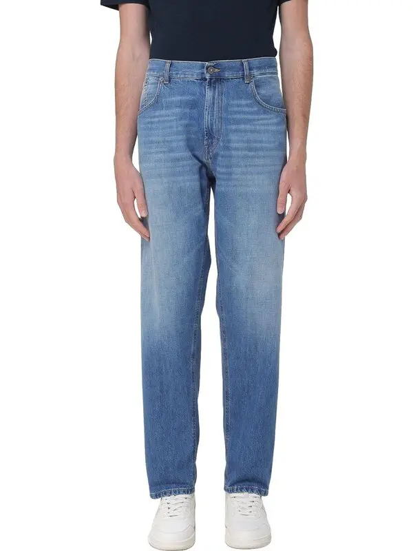 DONDUP Cotton Denim Straight Jeans - Blue