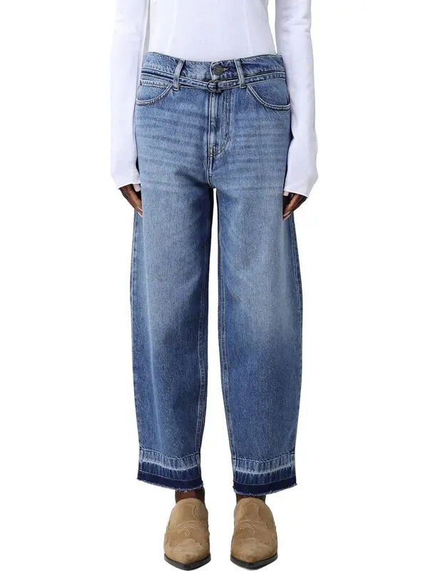 Pinko High-waisted Cropped Cotton Jeans - Denim