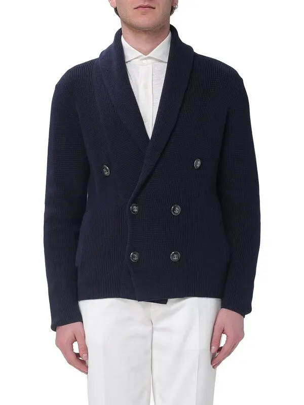 Brunello Cucinelli Shawl Collar Cardigan - Navy
