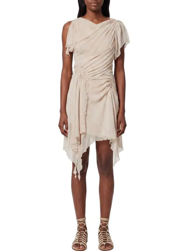 Isabel Marant Étoile Asymmetric Sleeveless Mini Dress - Ecru