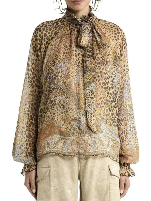Etro Printed Silk Blouse - Multicolor