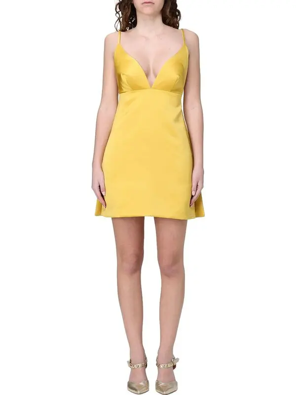Elisabetta Franchi Crepe Mini Dress - Yellow