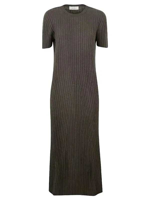LISA YANG Ribbed Knit Maxi Dress - Brown