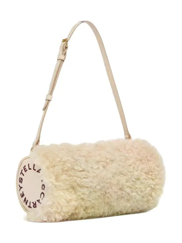 Stella McCartney Faux-shearling Shoulder Bag - Neutrals