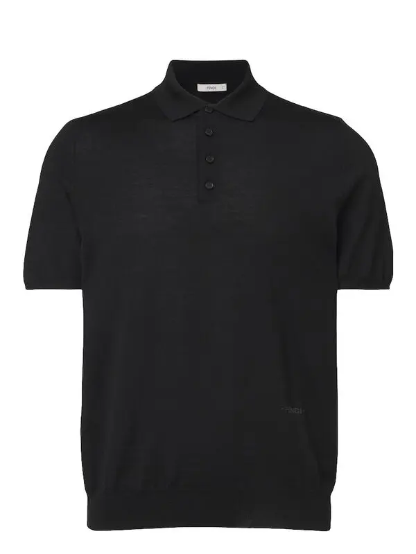 Fendi Wool Polo Sweater - Black