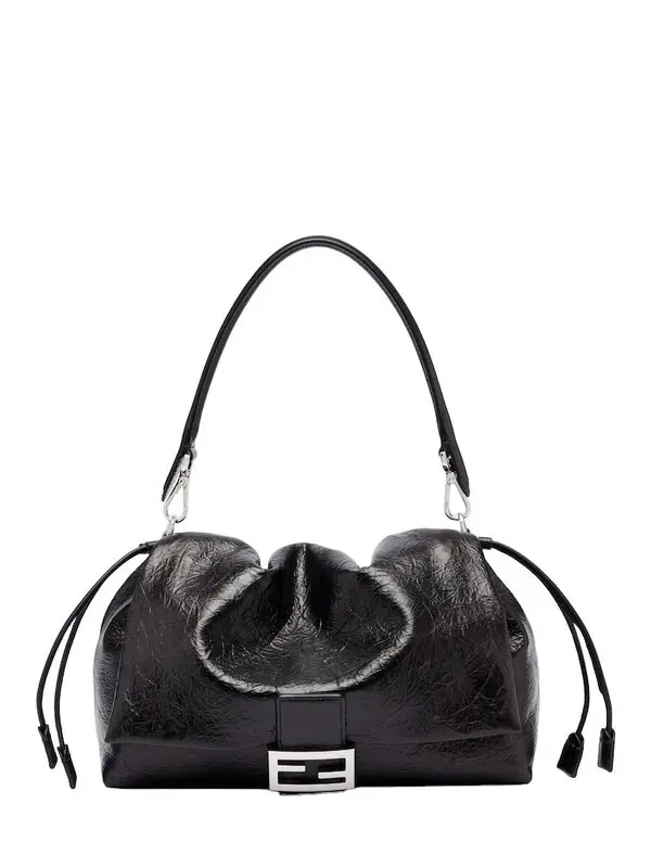 Fendi Baguette® Soft Large Leather Shoulder Bag - Black