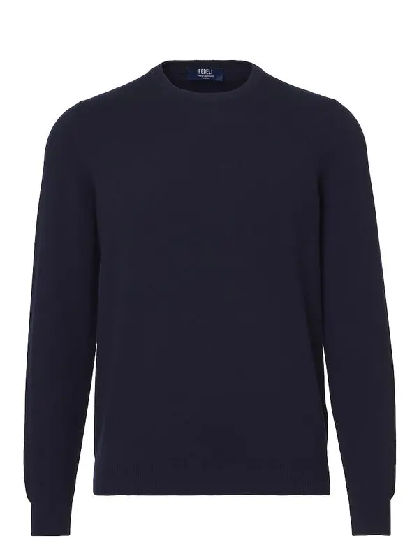 Fedeli Cashmere Crewneck Sweater - Blue