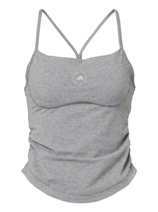 Adidas By Stella McCartney Logo Jersey Tank Top - Grey