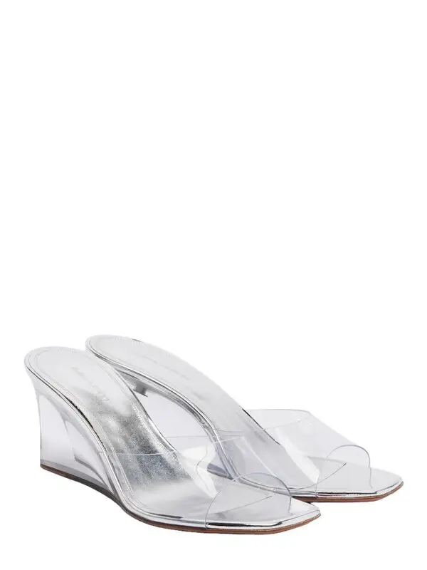 Amina Muaddi Lupita Wedge Mules - Transparent
