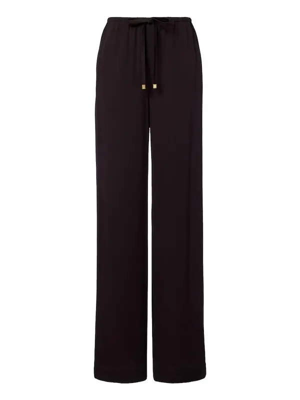 Agnona Jersey Wide-leg Pants - Brown