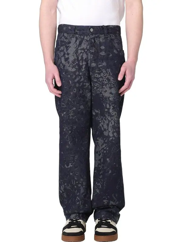 Fendi Monogram Print Jeans - Blue