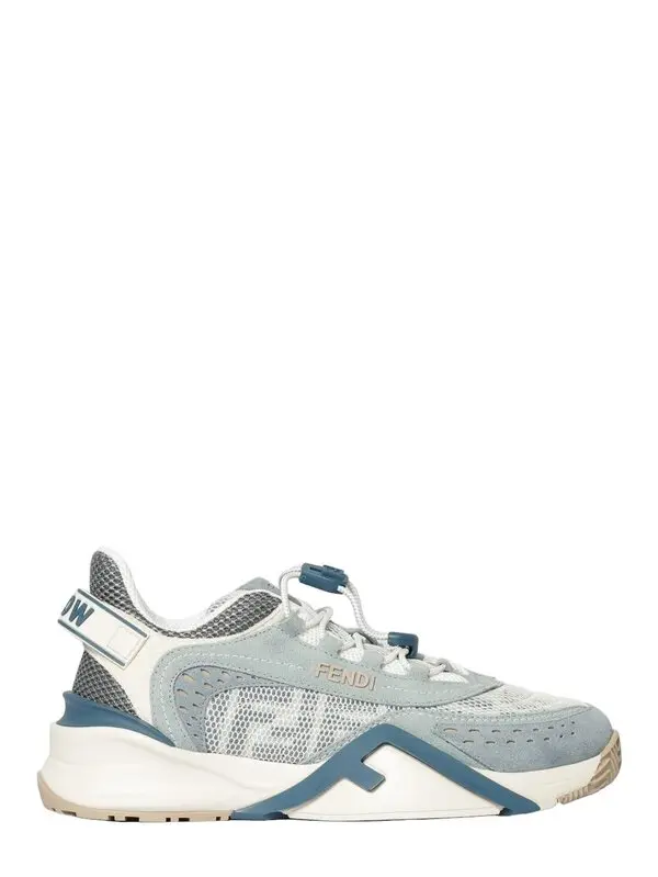 Fendi Low Top Trainers - Gnawed Blue