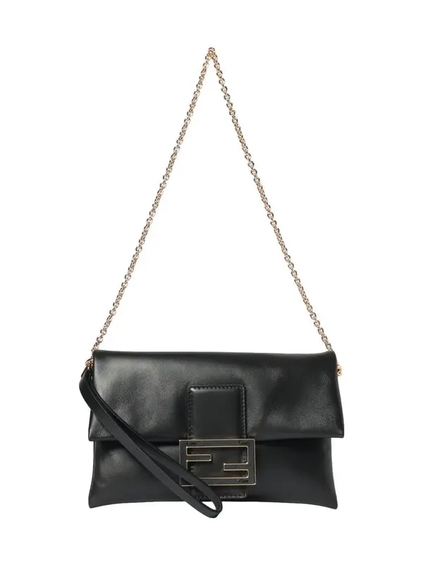 Fendi Baguette Chain Strap Bag - Black
