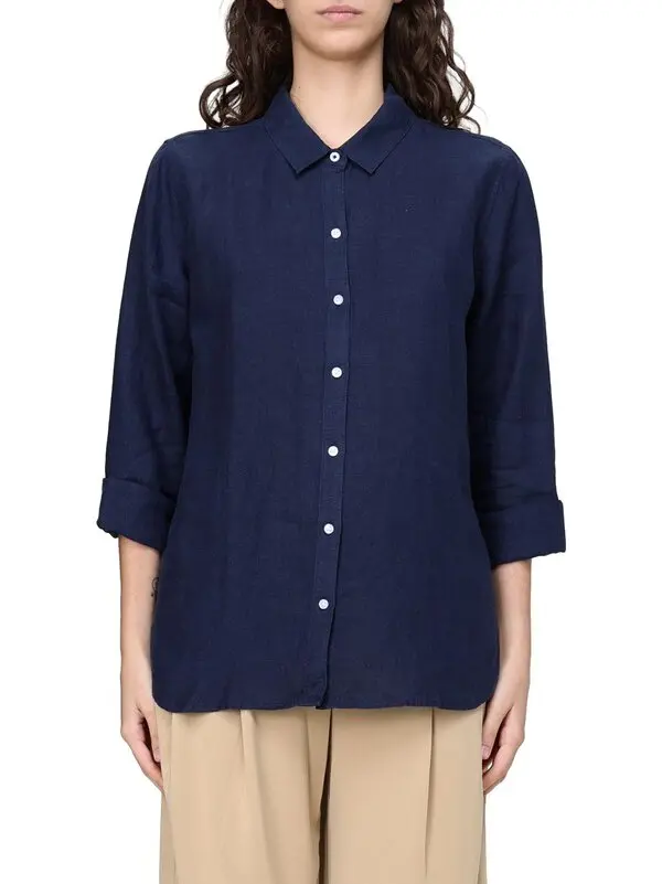 Barbour Striped Linen Shirt - Navy