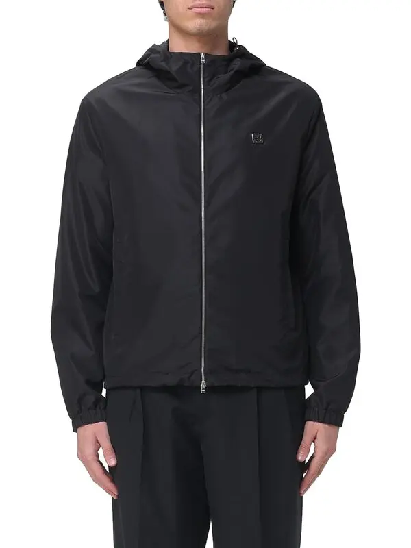 Fendi Zip-up Hooded Jacket - Black