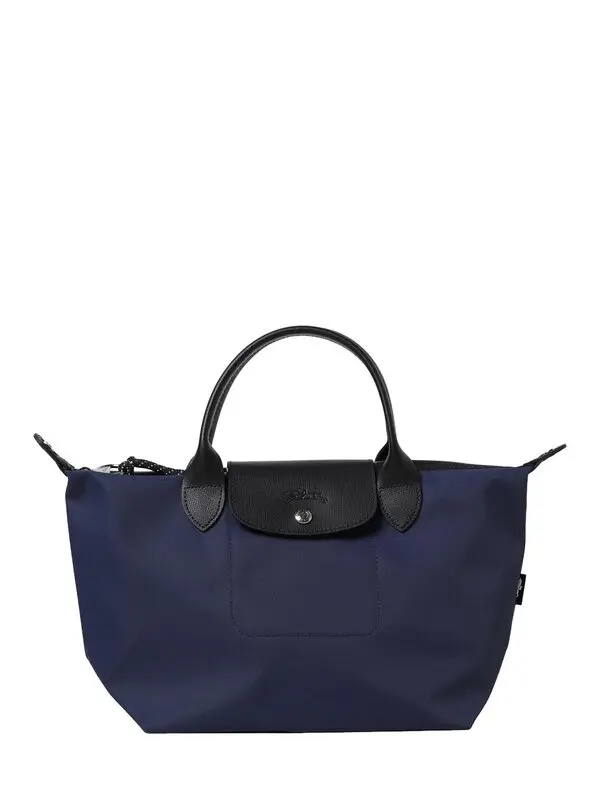 Longchamp Top Handle Bag With Flap And Shoulder Strap - Blue