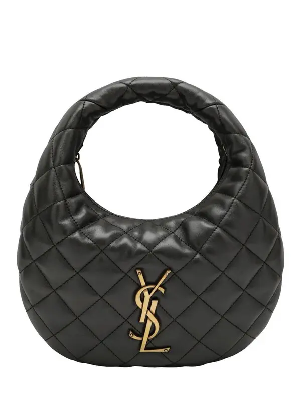 Saint Laurent Quilted Shoulder Bag - Grey